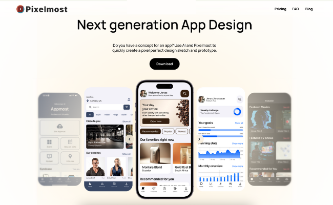 Pixelmost - Create Your App Mockups in Seconds Using AI